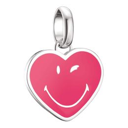 Thomas Sabo Anh&auml;nger 'Smileyworld Heart Charm' Damen Gr&ouml;&szlig;e One Size pink / silber