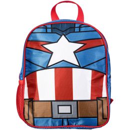 MARVEL Rucksack 'Captain America GuriHiru-Hooded' Jungen Gr&ouml;&szlig;e One Size kobaltblau / rot / wei&szlig;