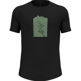Odlo Funktionsshirt ' ASCENT ' Herren Gr&ouml;&szlig;e XL gr&uuml;n / schwarz