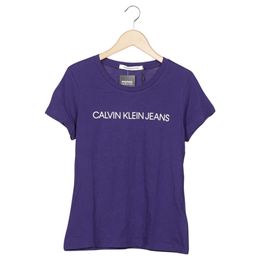 Calvin Klein Jeans T-Shirt Damen Gr&ouml;&szlig;e L lila