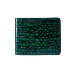 Gt Collection Portemonnaie 'Croc Prestige' Herren Gr&ouml;&szlig;e 11 cm x 8 cm x 2cm gr&uuml;n