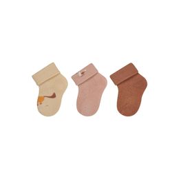 Sterntaler Socken M&auml;dchen Gr&ouml;&szlig;e 19/32 sand / braun / orange / rosa