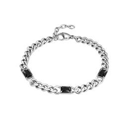True Rebels Armband Herren Gr&ouml;&szlig;e One Size schwarz / silber