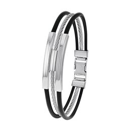 Amor Armband Herren Gr&ouml;&szlig;e One Size schwarz / silber