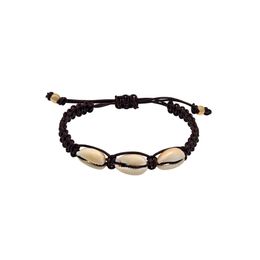 Kuzzoi Armband Muschel Herren Gr&ouml;&szlig;e 18 hellbeige / schwarz