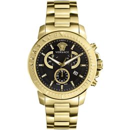 Versace Analoguhr 'New Chrono' Herren Gr&ouml;&szlig;e One Size gold / schwarz