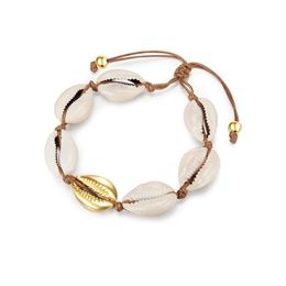 Lulu & Jane Lulu & Jane Armband Damen Gr&ouml;&szlig;e One Size gold / perlwei&szlig;