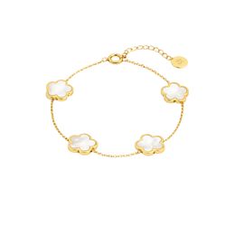 Pure Schmuck Armband 'Clover Perlmutt' Damen Gr&ouml;&szlig;e 13 cm gold