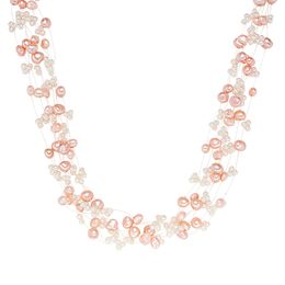 Valero Pearls Kette Damen Gr&ouml;&szlig;e One Size rosa / silber / perlwei&szlig;