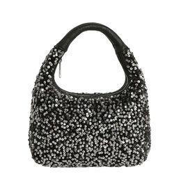 Collezione Alessandro Schultertasche 'Pailetten' Damen Gr&ouml;&szlig;e One Size silber