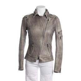 Schyia Lederjacke / Ledermantel Damen Gr&ouml;&szlig;e S grau