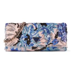Guess Clutch 'Elsie' Damen Gr&ouml;&szlig;e One Size hellblau / dunkelblau / rosa