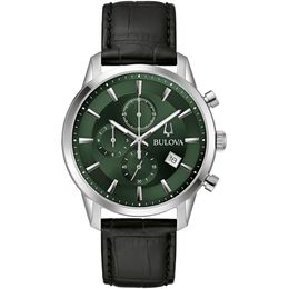 Bulova Uhr Herren Gr&ouml;&szlig;e One Size gr&uuml;n / schwarz / silber