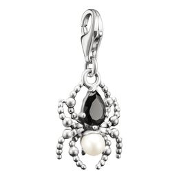 Thomas Sabo Anh&auml;nger 'True Romance Spinne Perle Original' Herren Gr&ouml;&szlig;e One Size schwarz / silber / wei&szlig;