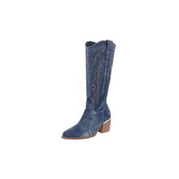 Ital-Design Sommerstiefel Damen Gr&ouml;&szlig;e 39 blue denim / dunkelblau Winterschuhe