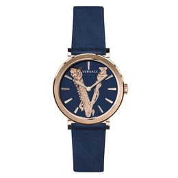 Versace Uhr 'Virtus' Damen Gr&ouml;&szlig;e One Size navy / gold
