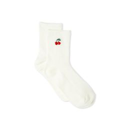 Etam Socken 'naomi' Damen Gr&ouml;&szlig;e 36/41 ecru / gr&uuml;n / rot