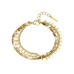 EASTSIDE Armband Damen Gr&ouml;&szlig;e One Size braun / gold / wei&szlig;