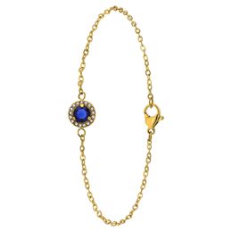 Lucardi Armband Damen Gr&ouml;&szlig;e Onesize blau / gold
