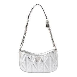Guess Schultertasche 'ALDINA TOP ZIP SHOULDER BAG' Damen Gr&ouml;&szlig;e One Size silber