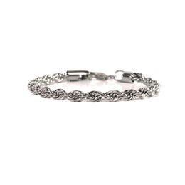 Eternal Armband 'Gedrehtes Seil' Herren Gr&ouml;&szlig;e 17 / 20 cm silber
