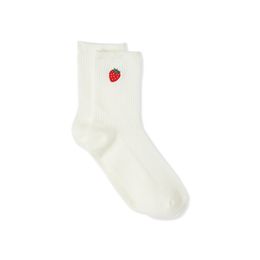 Etam Socken 'NYOMI ' Damen Gr&ouml;&szlig;e 36/41 ecru / grasgr&uuml;n / dunkelrot