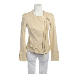 Schumacher Lederjacke / Ledermantel Damen Gr&ouml;&szlig;e S beige
