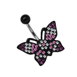Adelia&acute;s Adelia ́s Piercingschmuck 'Schmetterling' Damen Gr&ouml;&szlig;e One Size lila / schwarz / wei&szlig;