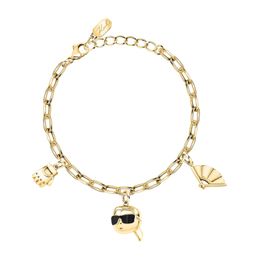 K by KARL LAGERFELD Karl Lagerfeld Armband Damen Gr&ouml;&szlig;e One Size gold / schwarz
