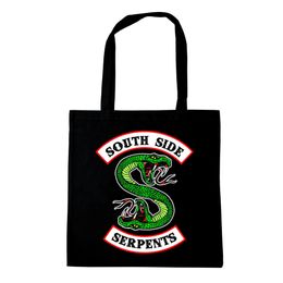 logoshirt Shopper 'Riverdale South Side Serpent' Damen Gr&ouml;&szlig;e One Size gr&uuml;n / rot / schwarz / wei&szlig;