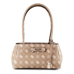 Guess Schultertasche 'Carrie' Damen Gr&ouml;&szlig;e One Size taupe / wei&szlig;