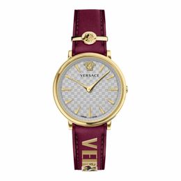 Versace Analoguhr Damen Gr&ouml;&szlig;e One Size gold / weinrot