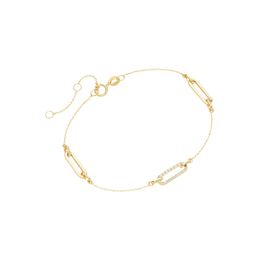 Luigi Merano Armband Damen Gr&ouml;&szlig;e 19 gold / transparent