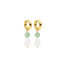 PURELEI Ohrringe Damen Gr&ouml;&szlig;e one size gold / jade / perlwei&szlig;
