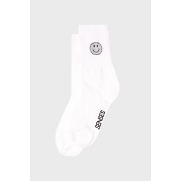 Senses.the Label Socken A:MI mit Intarsia-Design Damen Gr&ouml;&szlig;e 36/41 wei&szlig;