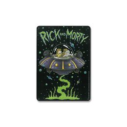 logoshirt Blechschild 'Rick and Morty - Raumschiff' Herren Gr&ouml;&szlig;e One Size schwarz