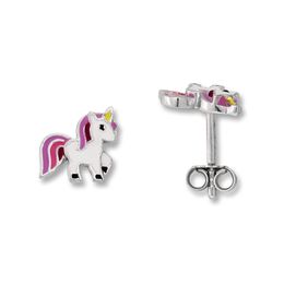 ONE ELEMENT Ohrstecker 'Einhorn' Damen Gr&ouml;&szlig;e One Size orchidee / pink / silber