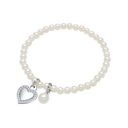 Lulu & Jane Lulu & Jane Armband Damen Gr&ouml;&szlig;e One Size silber / transparent / perlwei&szlig;