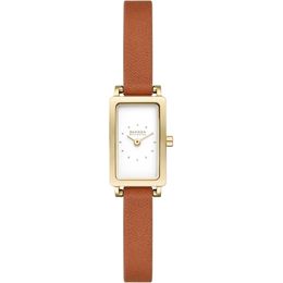 Skagen Uhr Damen Gr&ouml;&szlig;e One Size cognac / gold / wei&szlig;