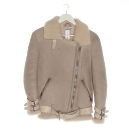 Acne Lederjacke / Ledermantel Damen Gr&ouml;&szlig;e M beige