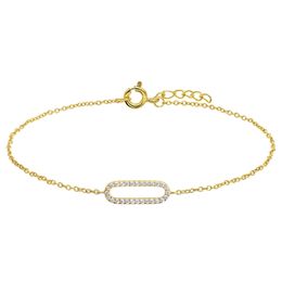 Lucardi Armband Damen Gr&ouml;&szlig;e 19 gold / silber