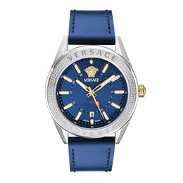 Versace Uhr 'V-CODE' Herren Gr&ouml;&szlig;e One Size blau / silber