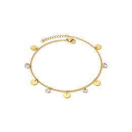 Pure Schmuck Fu&szlig;schmuck 'Moonlight Fu&szlig;kette' Damen Gr&ouml;&szlig;e 21 + 5 cm extension gold