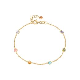 Smart Jewel Armband Damen Gr&ouml;&szlig;e 19 azur / gold / oliv / orange