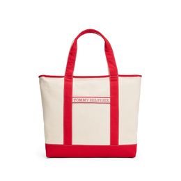Tommy Hilfiger Strandtasche Damen Gr&ouml;&szlig;e One Size blutrot / naturwei&szlig;