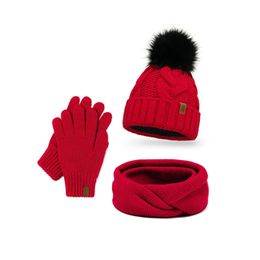 Vivisence M&uuml;tze '7014 Set+R' Damen Gr&ouml;&szlig;e 54/64 rot