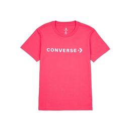 Converse Shirt 'Glossy Wordmark' Damen Gr&ouml;&szlig;e L rosa