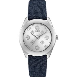 Guess Uhr Damen Gr&ouml;&szlig;e One Size blue denim / silber