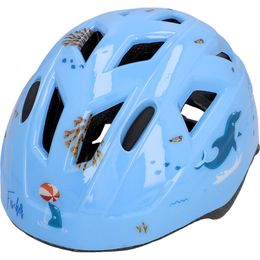 Fischer Die Fahrradmarke Fischer Fahrr&auml;der Fahrradhelm Jungen Gr&ouml;&szlig;e 48/54 blau / hellblau / braun / rot