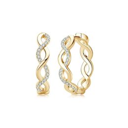 Rougemont Jewellery Ohrringe 'Moissanit Creolen Ohrringe 2,0cm mit Echtheitszertifikat' Damen Gr&ouml;&szlig;e One Size gold